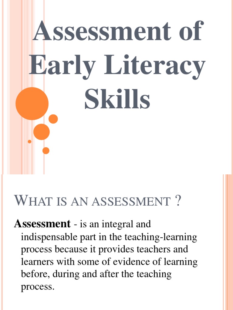 Assessment of Early Literacy Skills | PDF | Educational Assessment ...