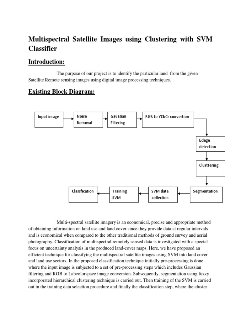 Multispectral Satellite Images | PDF | Cluster Analysis | Support Vector Machine