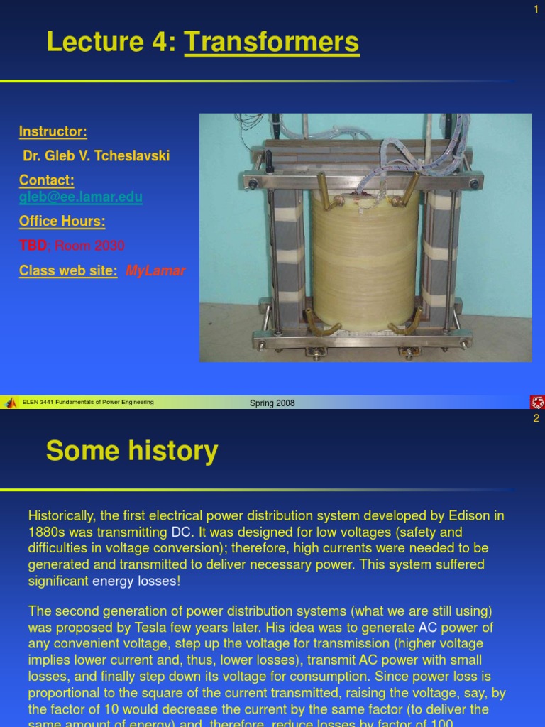 Chapt 5 - Transformers | PDF | Transformer | Inductor