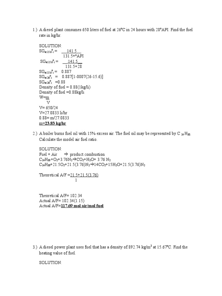 Combustion Example | PDF | Combustion | Fuels