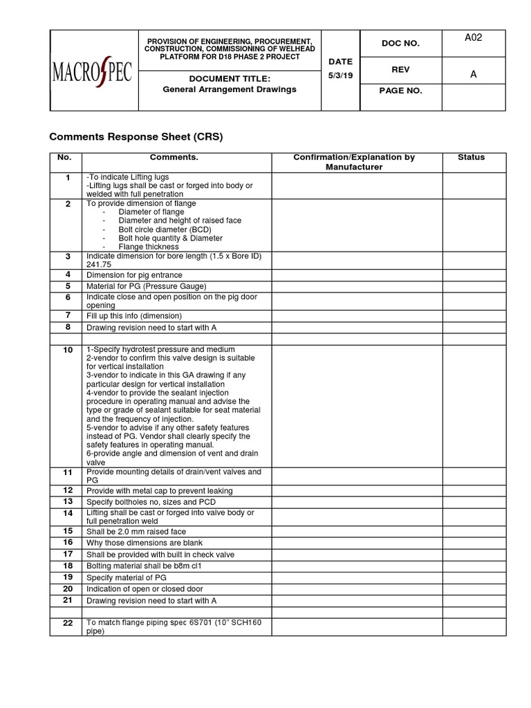 CRS | PDF | Valve | Pipe (Fluid Conveyance)