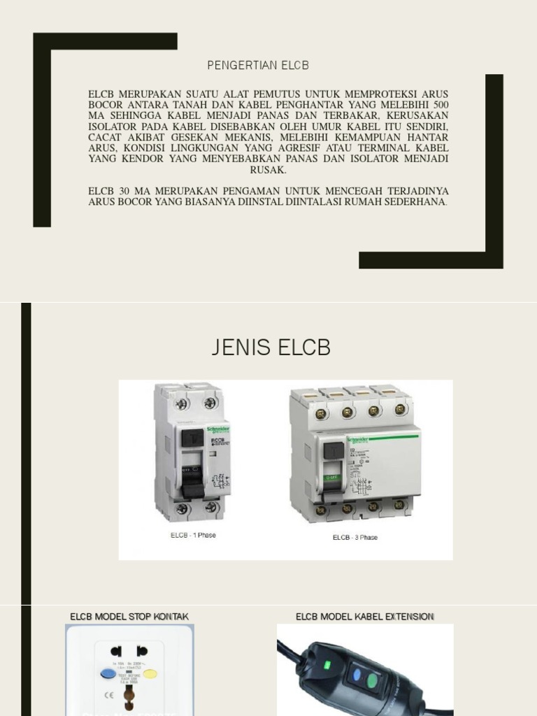 ELCB Merupakan Suatu Alat Pemutus Untuk Memproteksi Arus | PDF