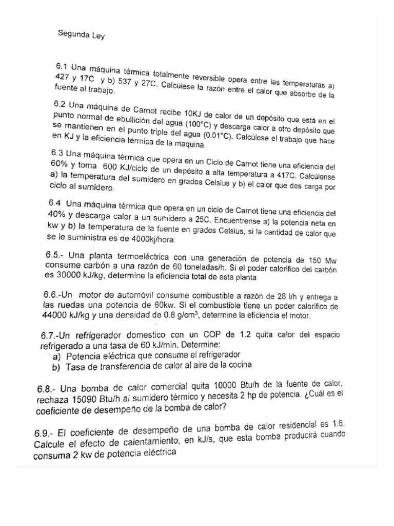 TERMO PROBLEMARIO 1er Parcial | PDF