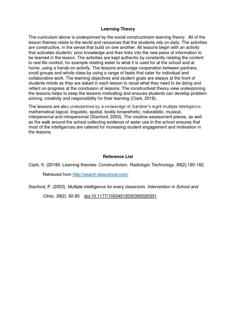 Learning Theory | PDF | Learning Theory (Education) | Constructivism ...