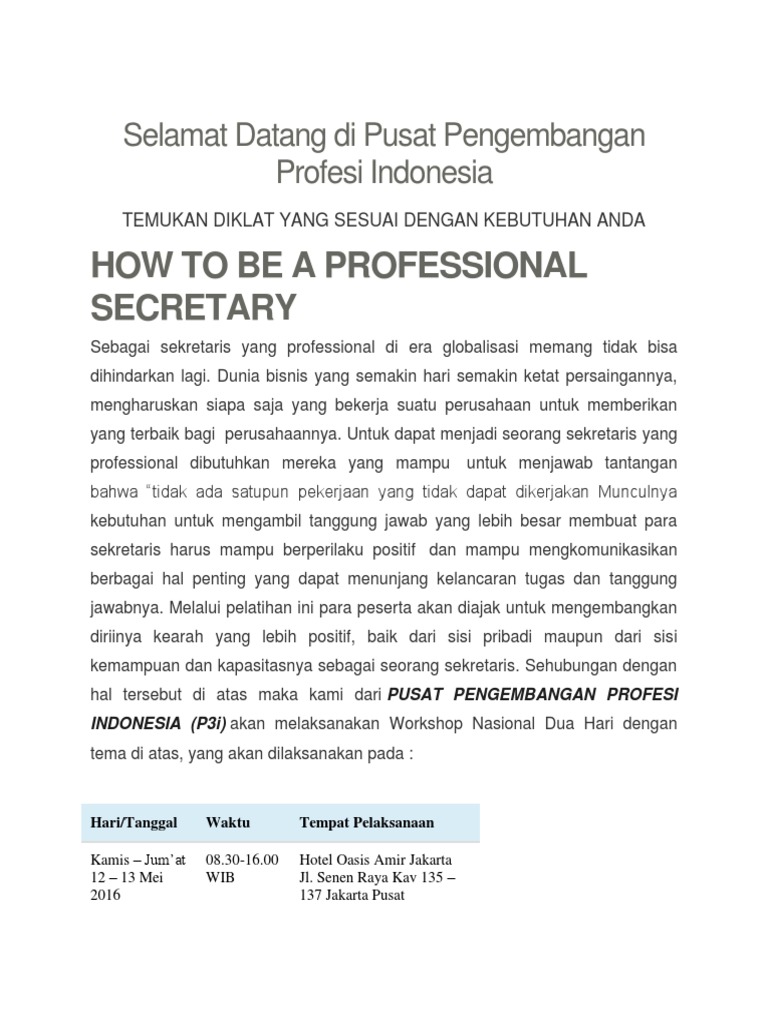 Selamat Datang Di Pusat Pengembangan Profesi Indonesia | PDF