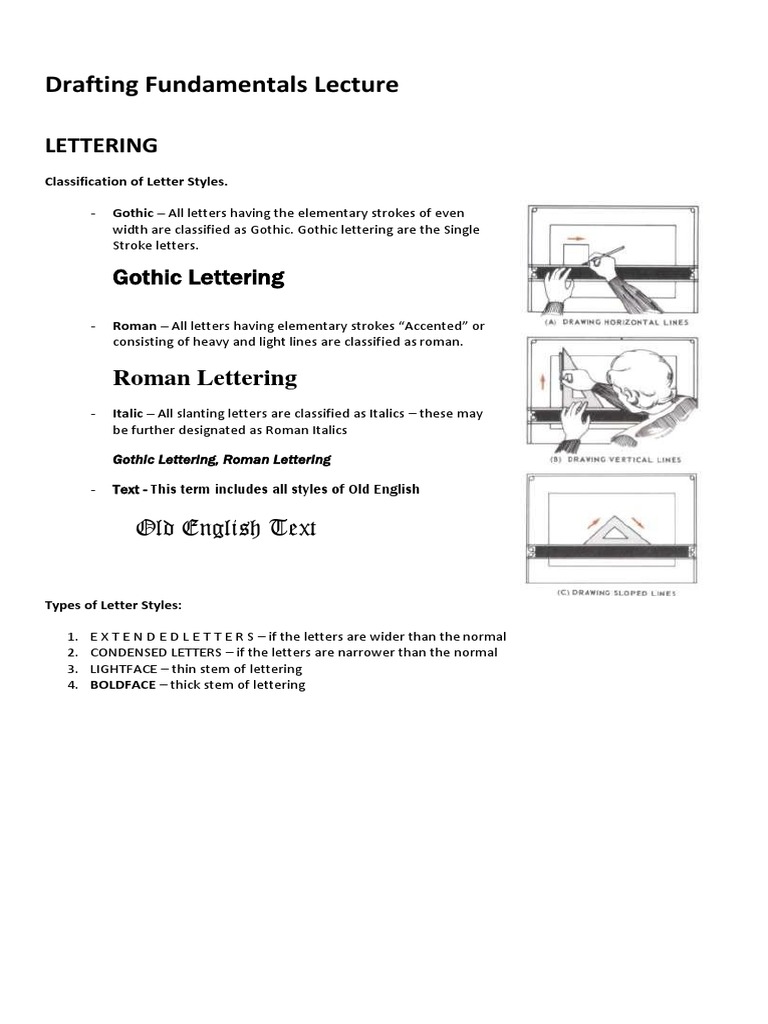 Gothic and Roman Lettering Styles | PDF
