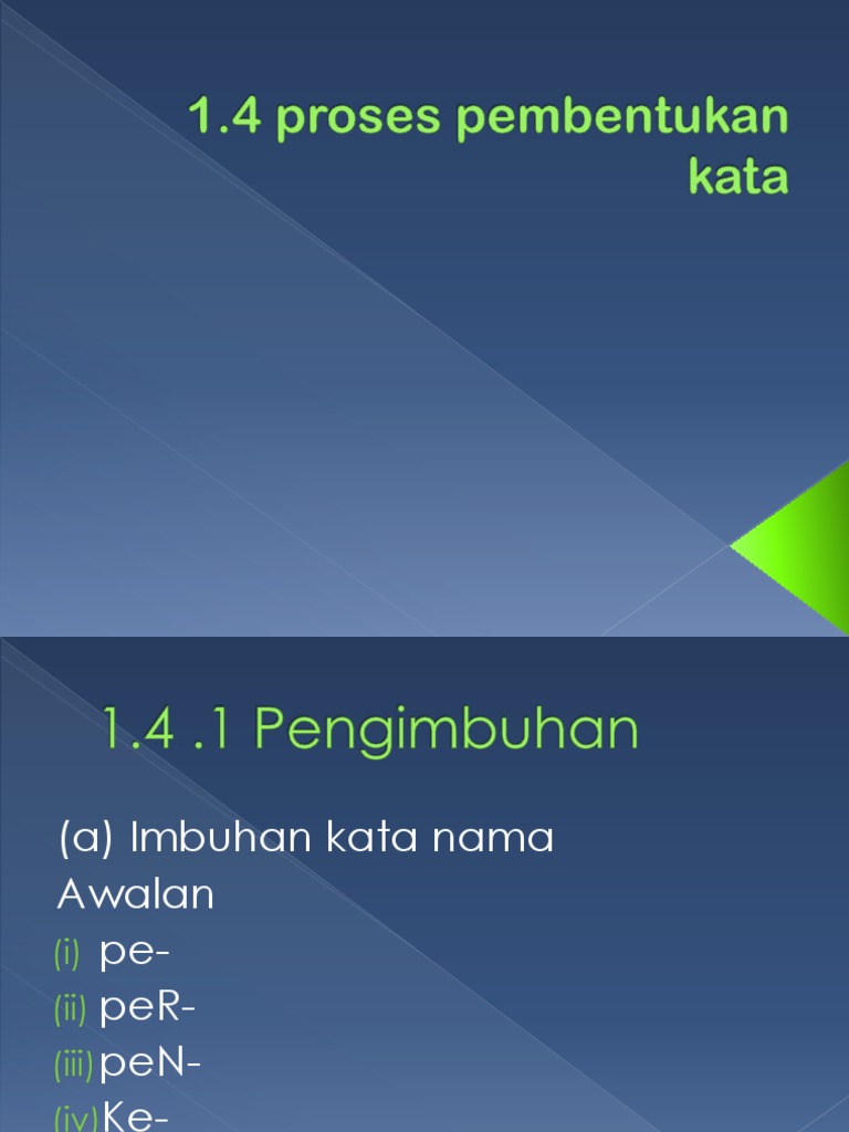 1.4 Proses Pembentukan Kata | PDF