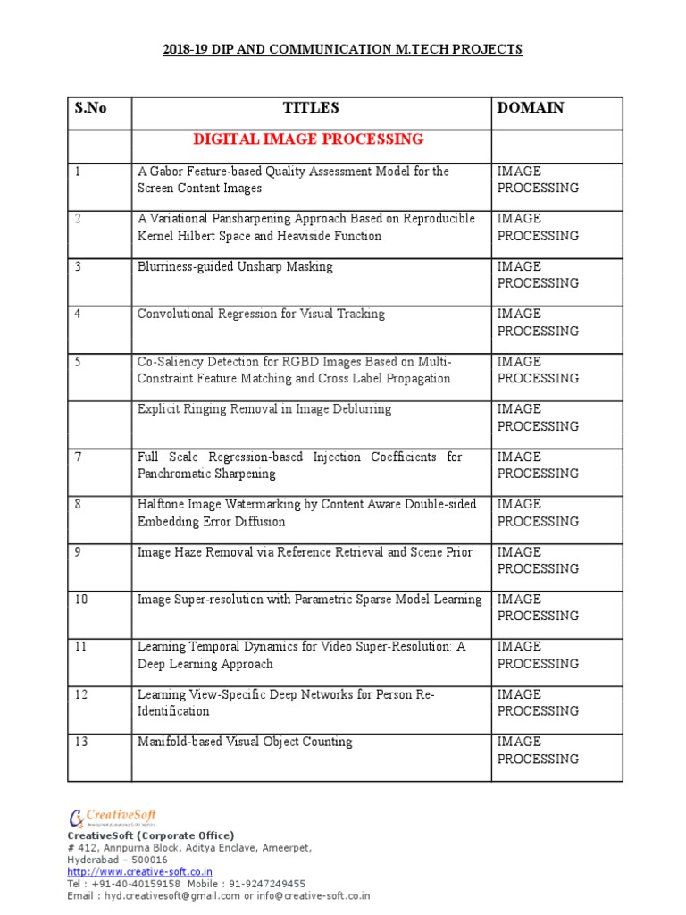 Vlsi M.tech Titles 2018-2019 | PDF | Mimo | Image Segmentation
