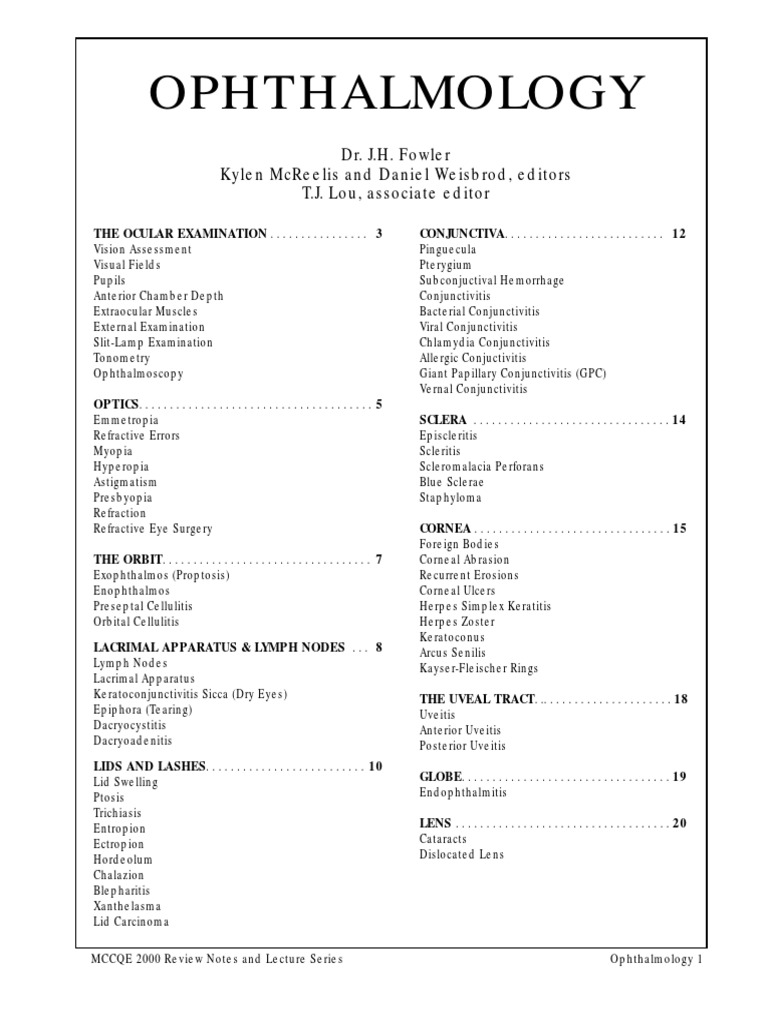 Ophthalmology Easy Guide | PDF | Cornea | Human Eye