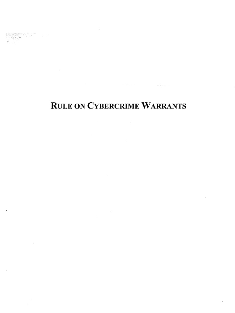 Cybercrime Warrant 17-11-03-SC | PDF