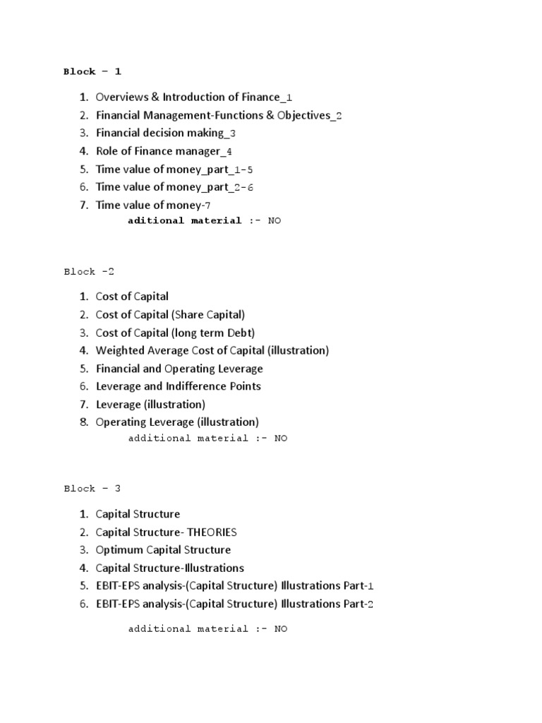 An Overview of Key Financial Management Concepts | PDF | Capital ...