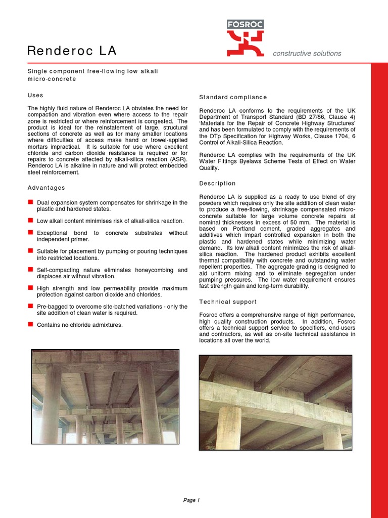 Renderoc Plug | PDF | Corrosion | Concrete