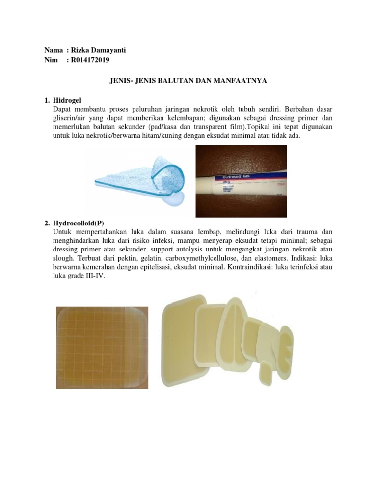Jenis Balutan Luka Dan Manfaatnya | PDF