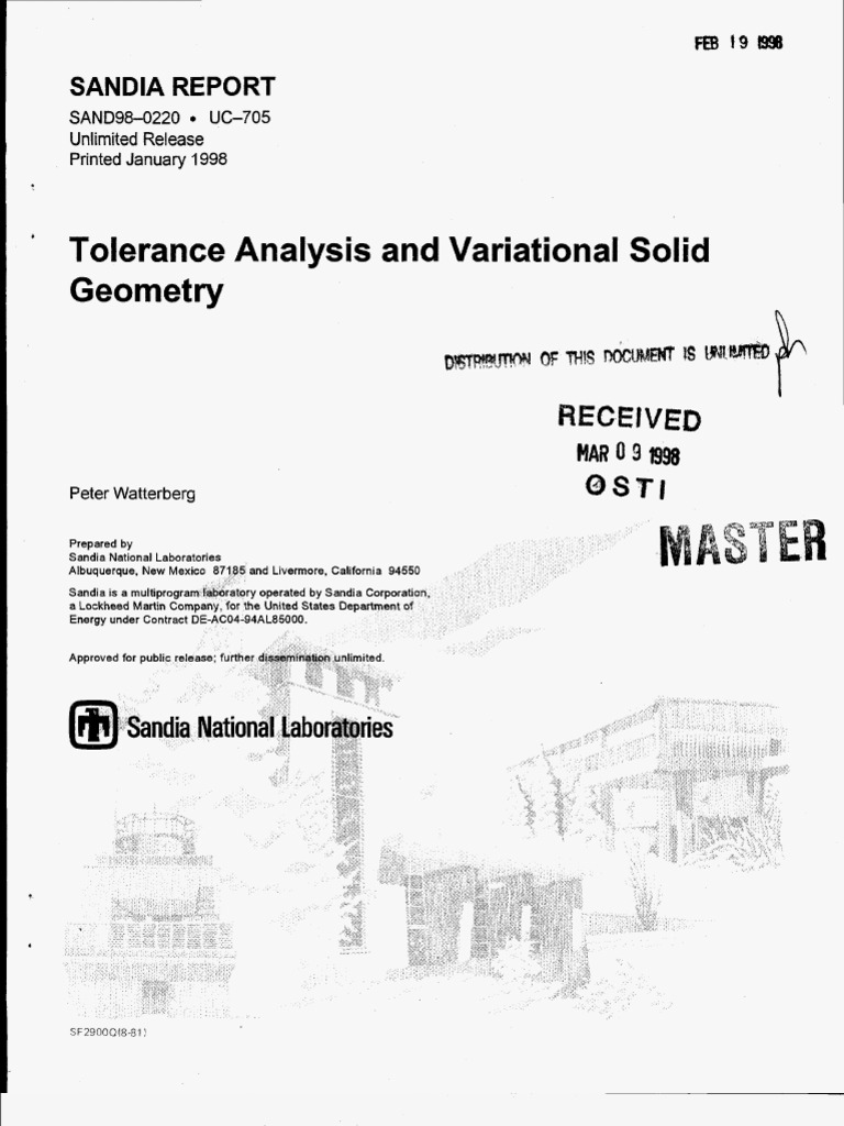 Tolerance Analysis and Variational Solid: Geometry | PDF | Engineering Tolerance | Statistics