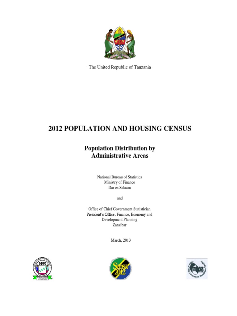 2012 Census General Report PDF | PDF | Tanzania | International Development