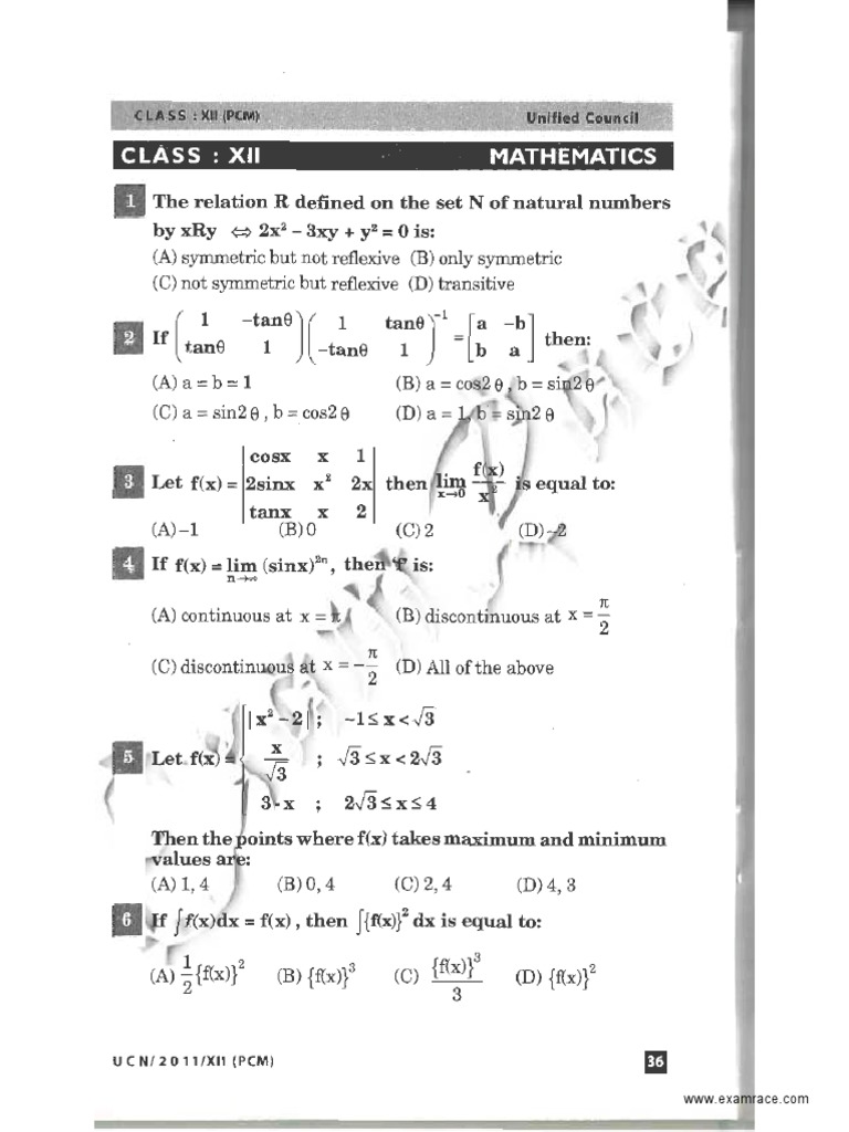 NSTSE Class 12 PCM Solved Paper 2011 PDF | PDF | Diffraction | Applied ...