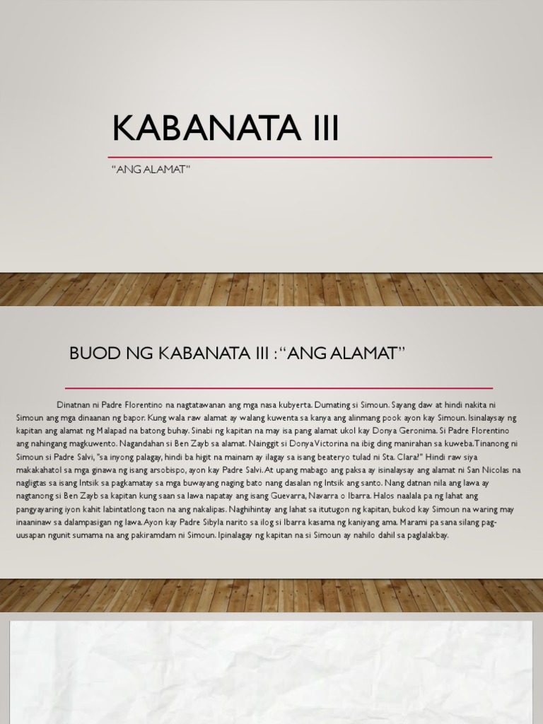 Kabanata 3 at 4 El Filibusterismo