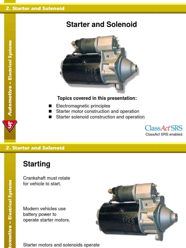 2 Starters A | PDF | Electric Motor | Magnetic Field