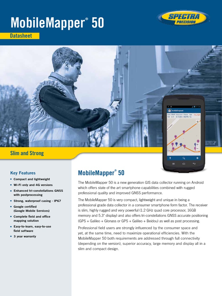 Mobile Mapper 50 Specs | PDF | Global Positioning System | Usb