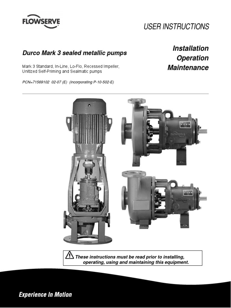 Flowserve ANSI-Pumps PDF | PDF | Noise | Pump
