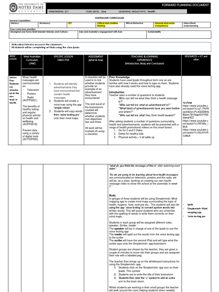 Forward Planning Document | Download Free PDF | Educational Technology ...
