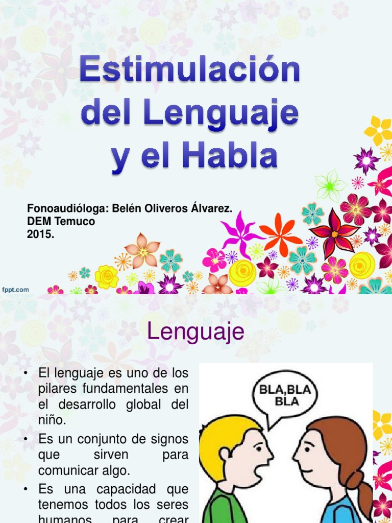Estimulación Del Lenguaje y Habla | PDF | Habla | Patología del habla y ...