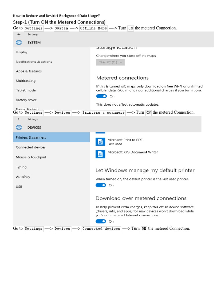 How To Reduce and Restrict Background Data Usage | PDF | Windows 10 ...