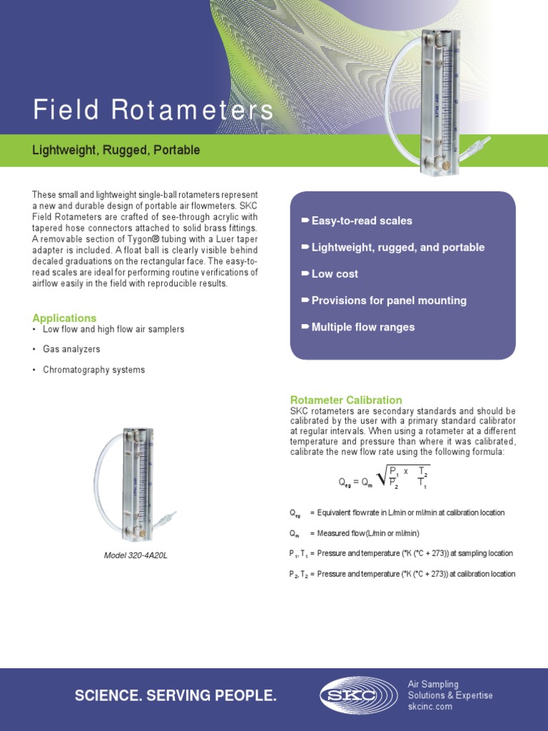 Field Rotameters: Lightweight, Rugged, Portable | PDF | Calibration ...