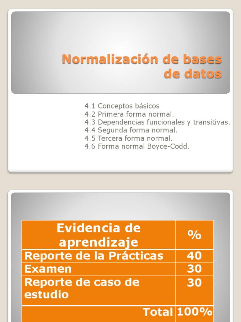 Normalización de Bases de Datos para Estdiantes | PDF | Gestión de ...