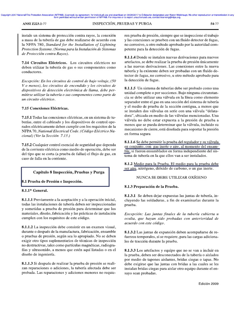 Norma NFPA 54 PDF | PDF