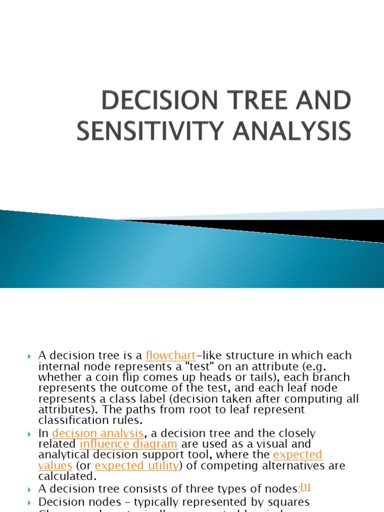 Decision Tree and Sensitivity Analysis | PDF | Sensitivity Analysis ...