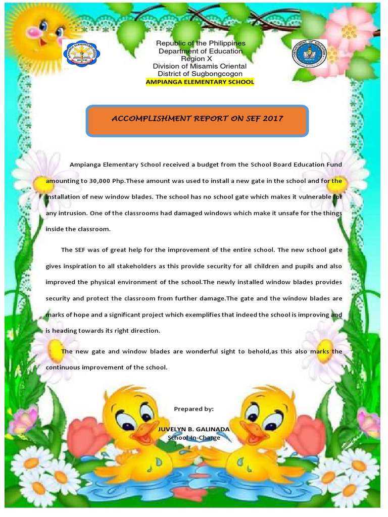 Accomplishment Sef 2017 | PDF