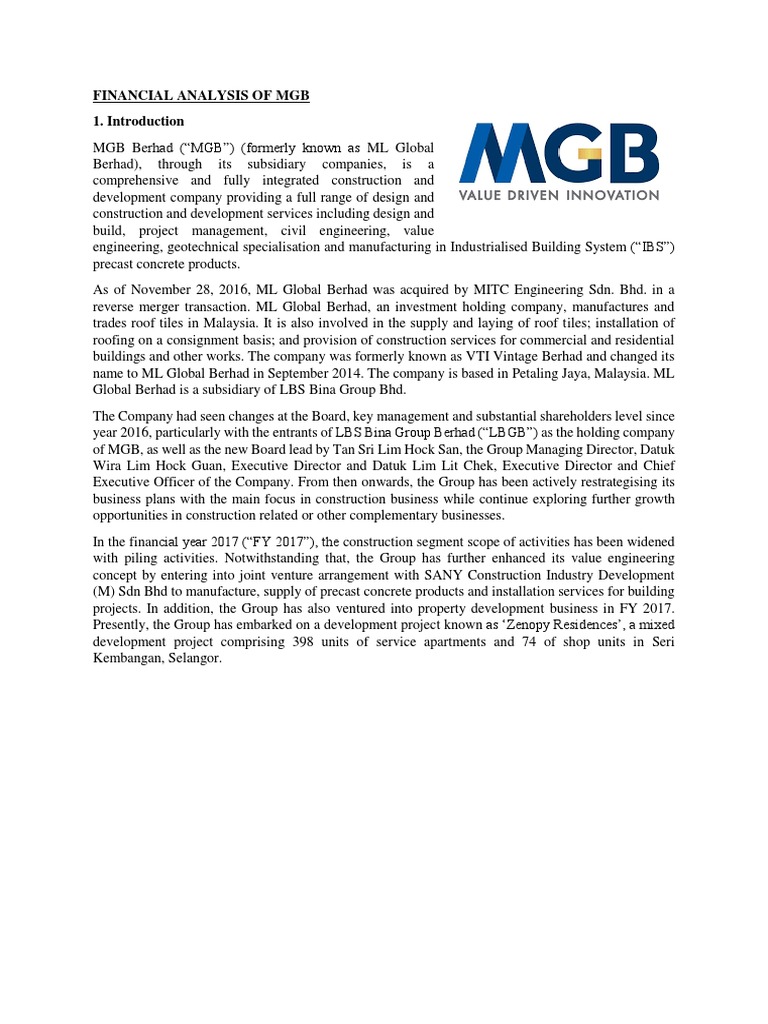 Financial Analysis of MGB | PDF | Margin (Finance) | Revenue