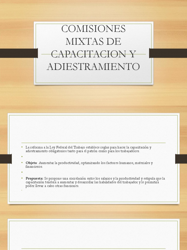 Comisiones Mixtas de Capacitacion y Adiestramiento | PDF | Relaciones laborales | Gobierno
