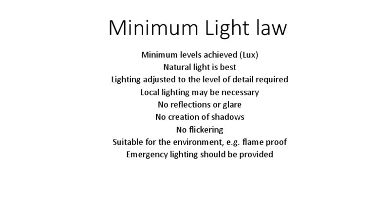 Min Light | PDF