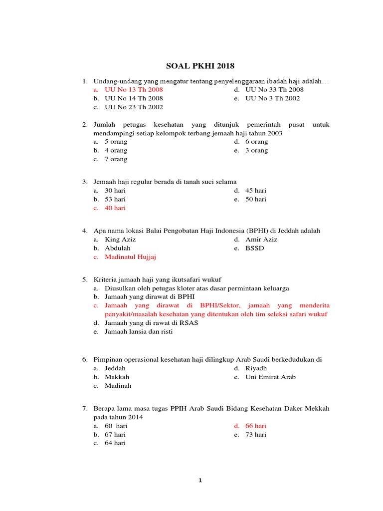Soal Pkhi 2018 | PDF