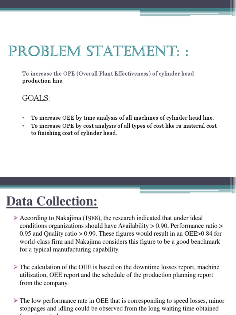 2nd Oee Slides Pdf Production And Manufacturing Business