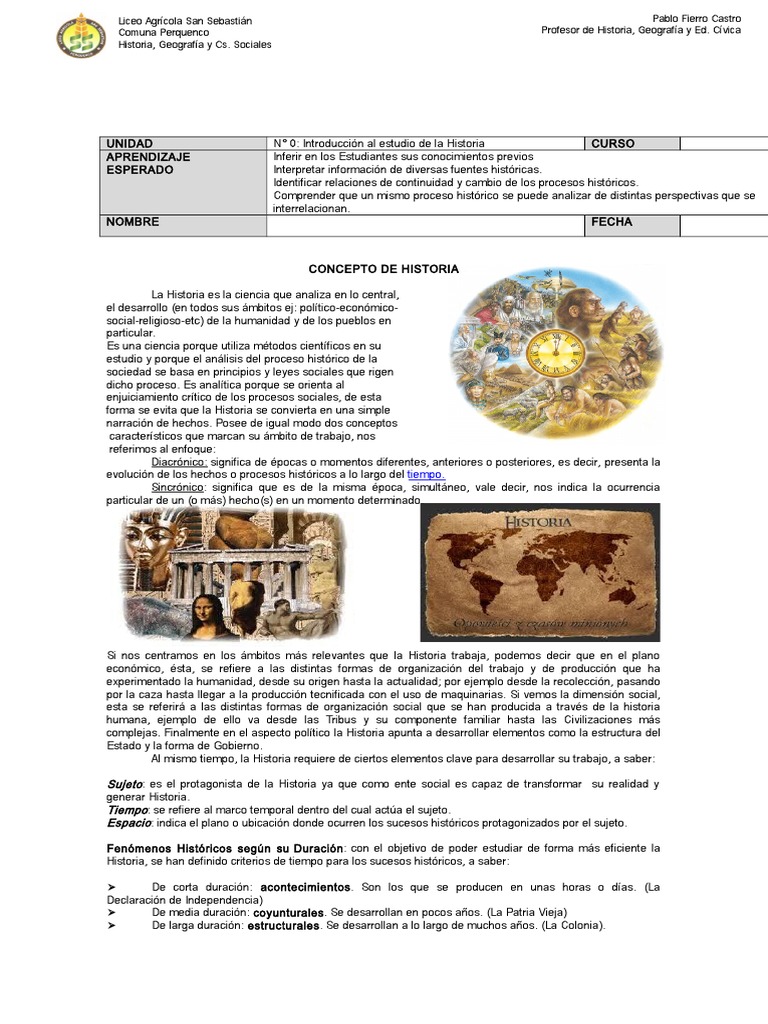 Definición y Concepto de Historia | PDF | Historiografía | Geografía