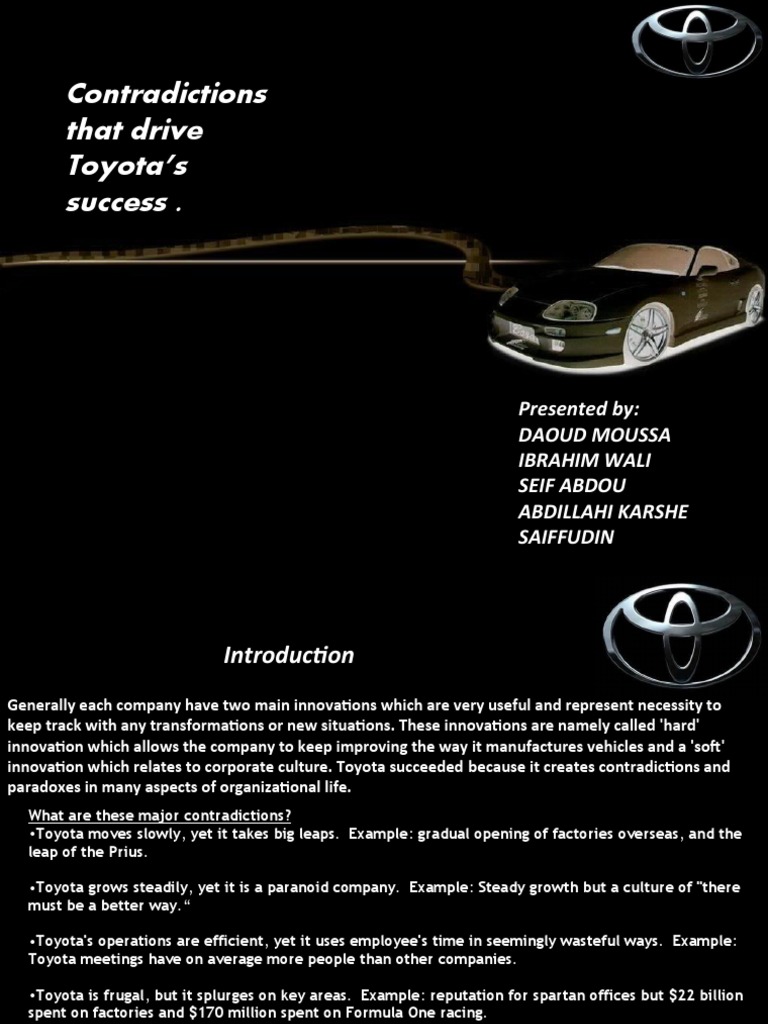 Toyota Presentation | PDF | Business | Toyota