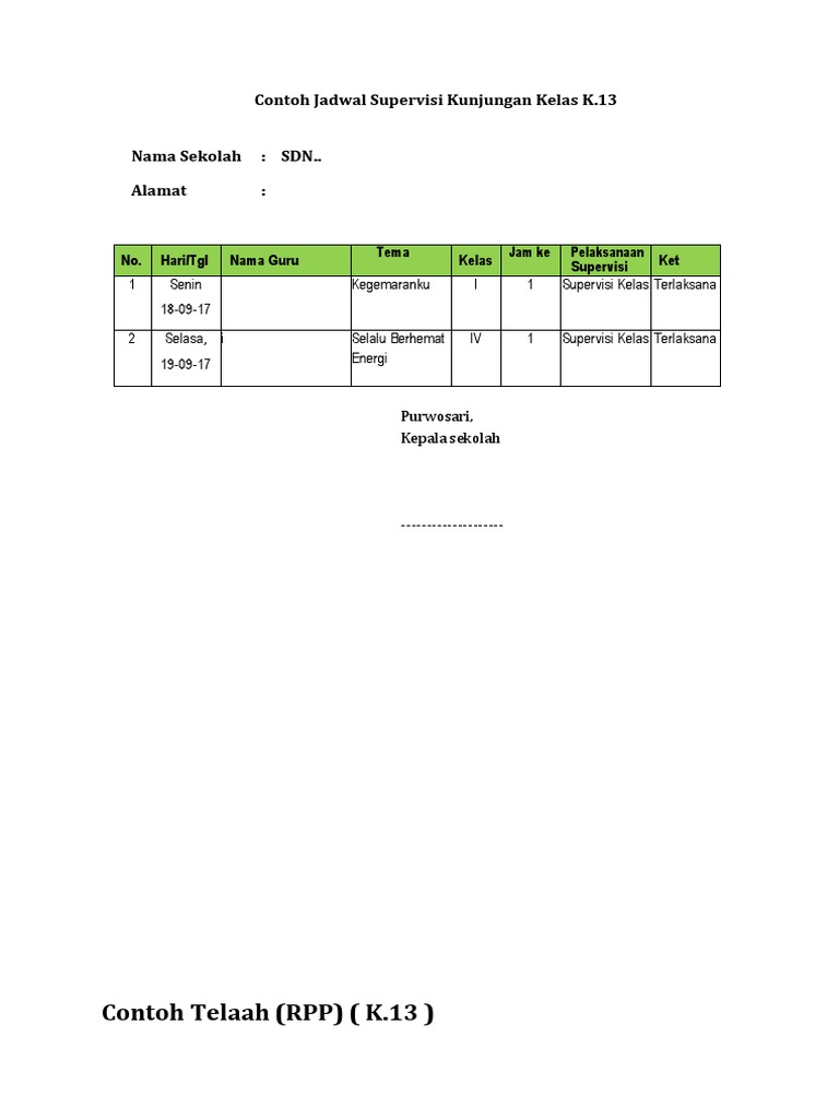 Telaah RPP Dan PBM K.13 | PDF