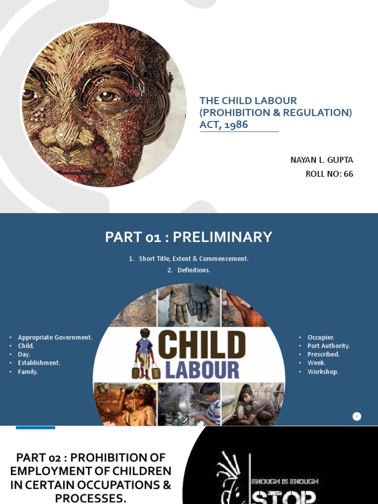 The Child Labour (Prohibition & Regulation) ACT, 1986: Nayan L. Gupta ...