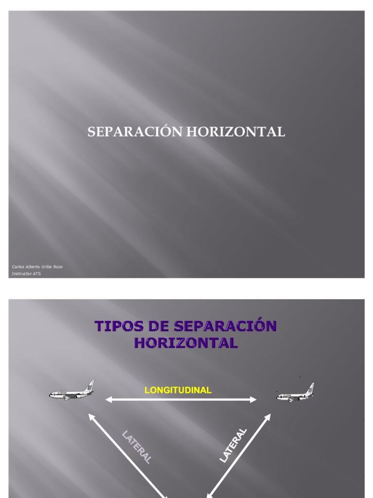Separación Lateral y Horizontal en Aviación | PDF | Ingeniería ...