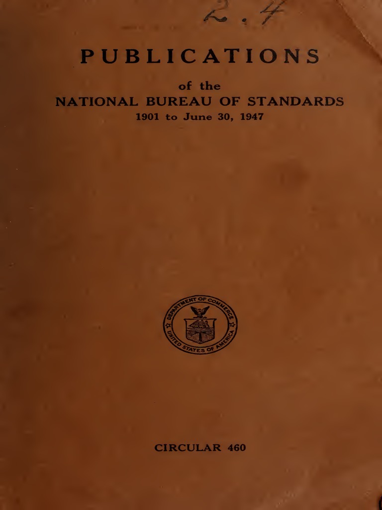 (NIST NBS Circular-460) Publications of The National Bureau of ...