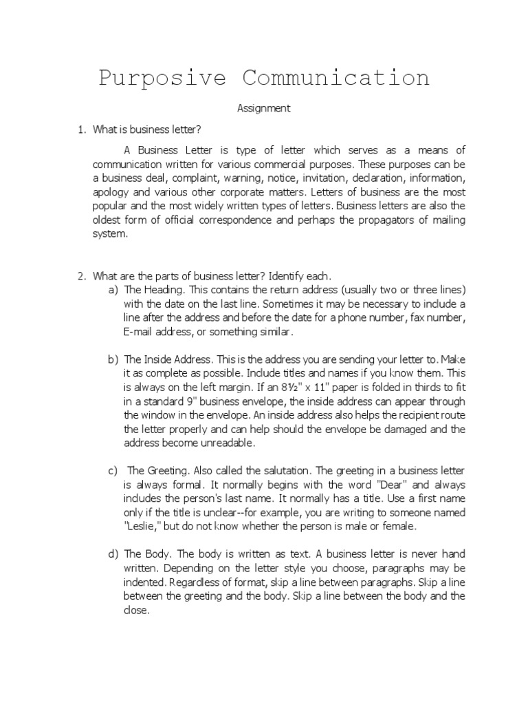 Notes in Purposive Communication | PDF | Envelope | Paragraph