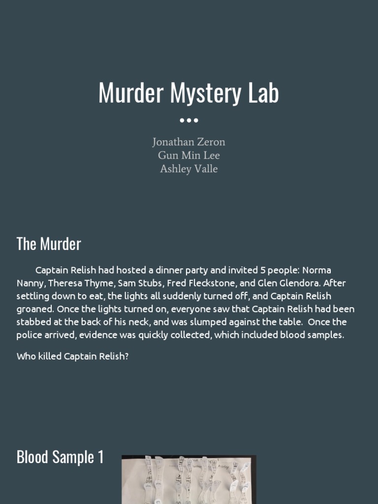 Murder Mystery Lab | PDF | Genetic Disorder | Epidemiology