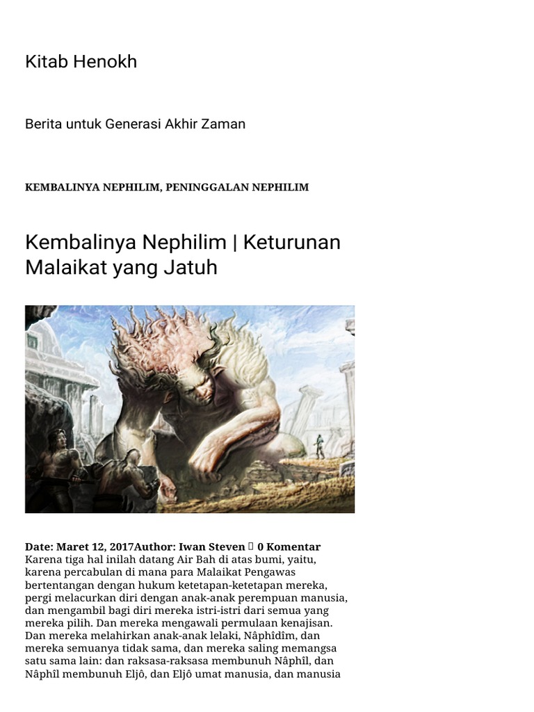 Kembalinya Nephilim - Keturunan Malaikat Yang Jatuh - Kitab Henokh | PDF