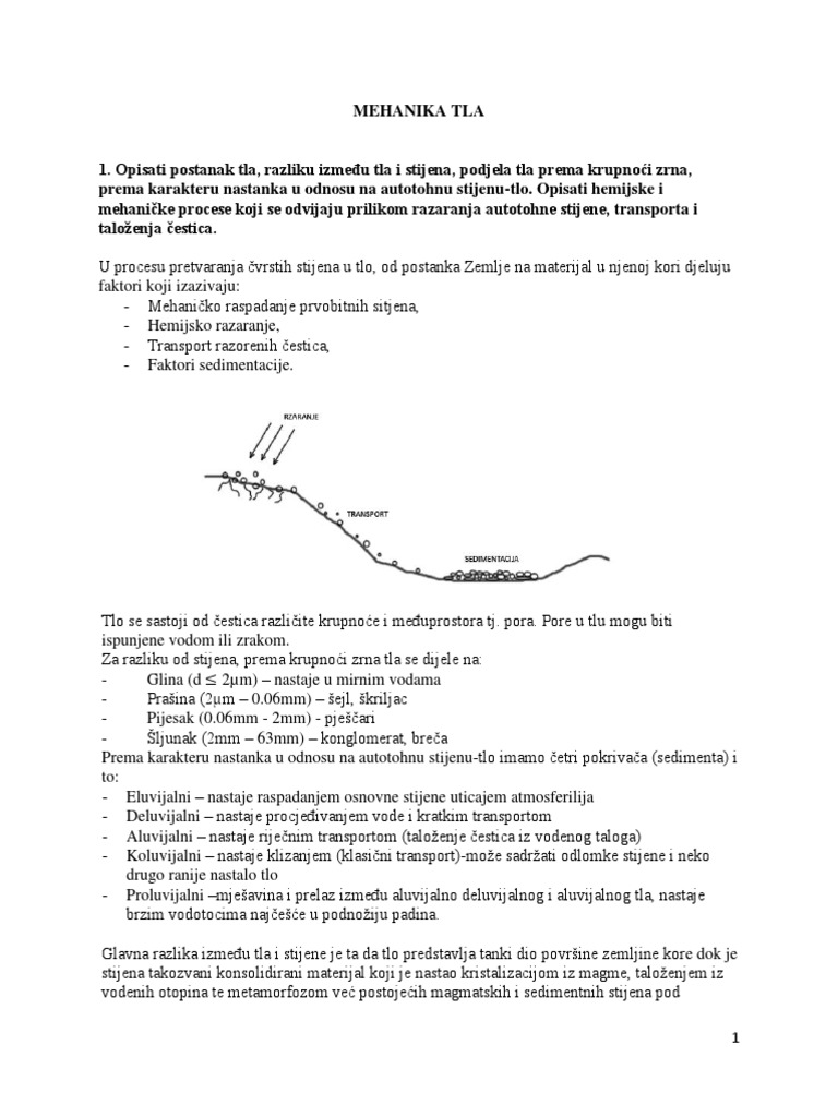 Mehanika Tla 1 | PDF