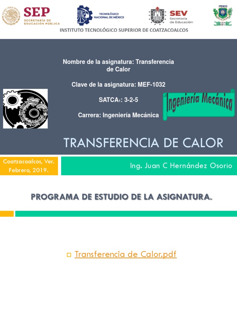 I. Transferencia de Calor | PDF | Conduccion termica | Calor