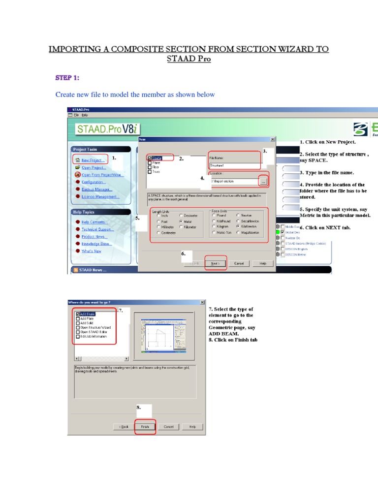 Importing Composite Sections in STAAD Pro | PDF | Structural Steel ...