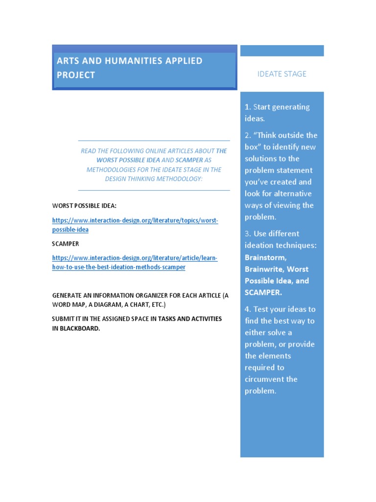 Generating Creative Ideas Through Unconventional Techniques: A Study of the Worst Possible Idea ...